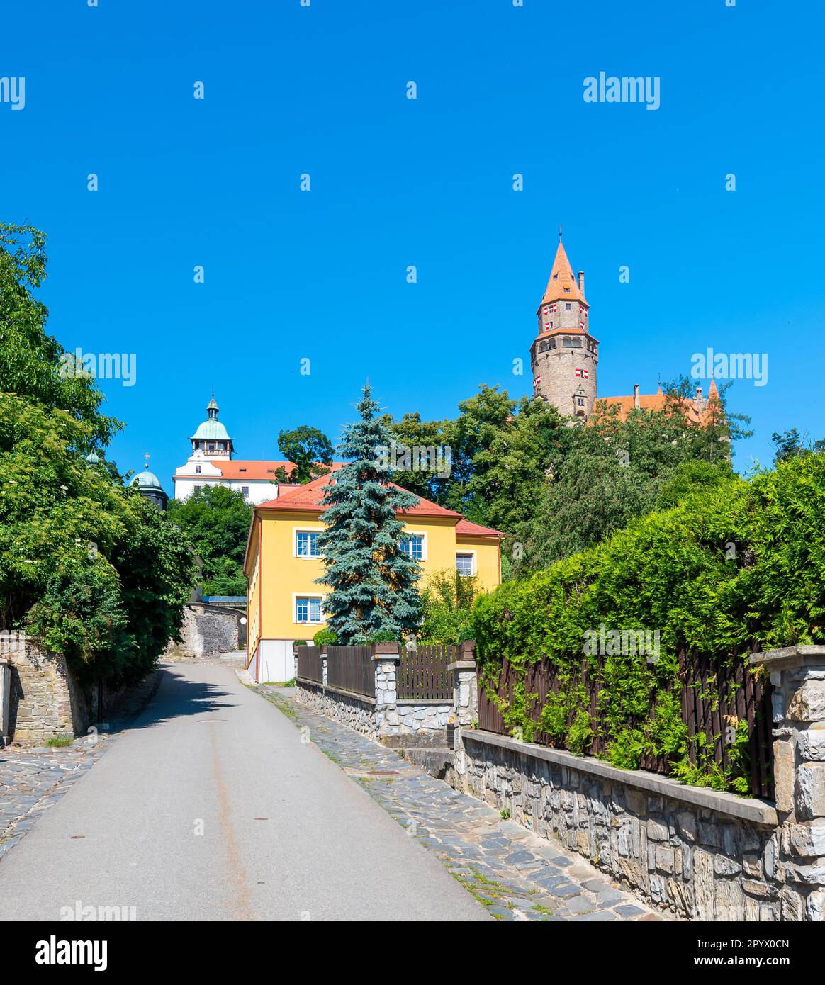 Famous medieval castle Bouzov, Czech Republic. National landmark built ...