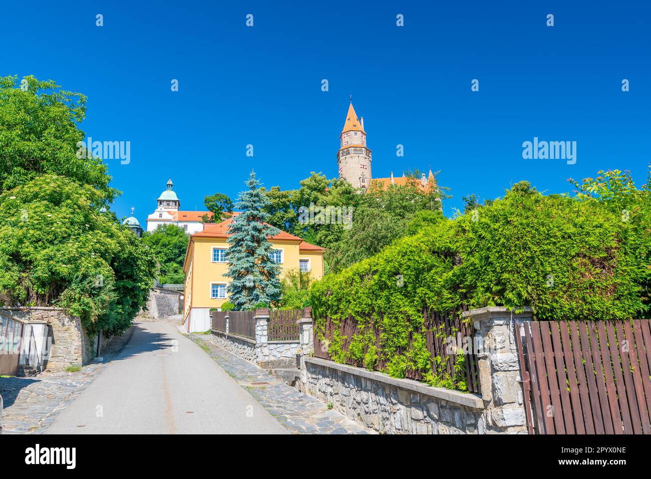 Famous medieval castle Bouzov, Czech Republic. National landmark built ...
