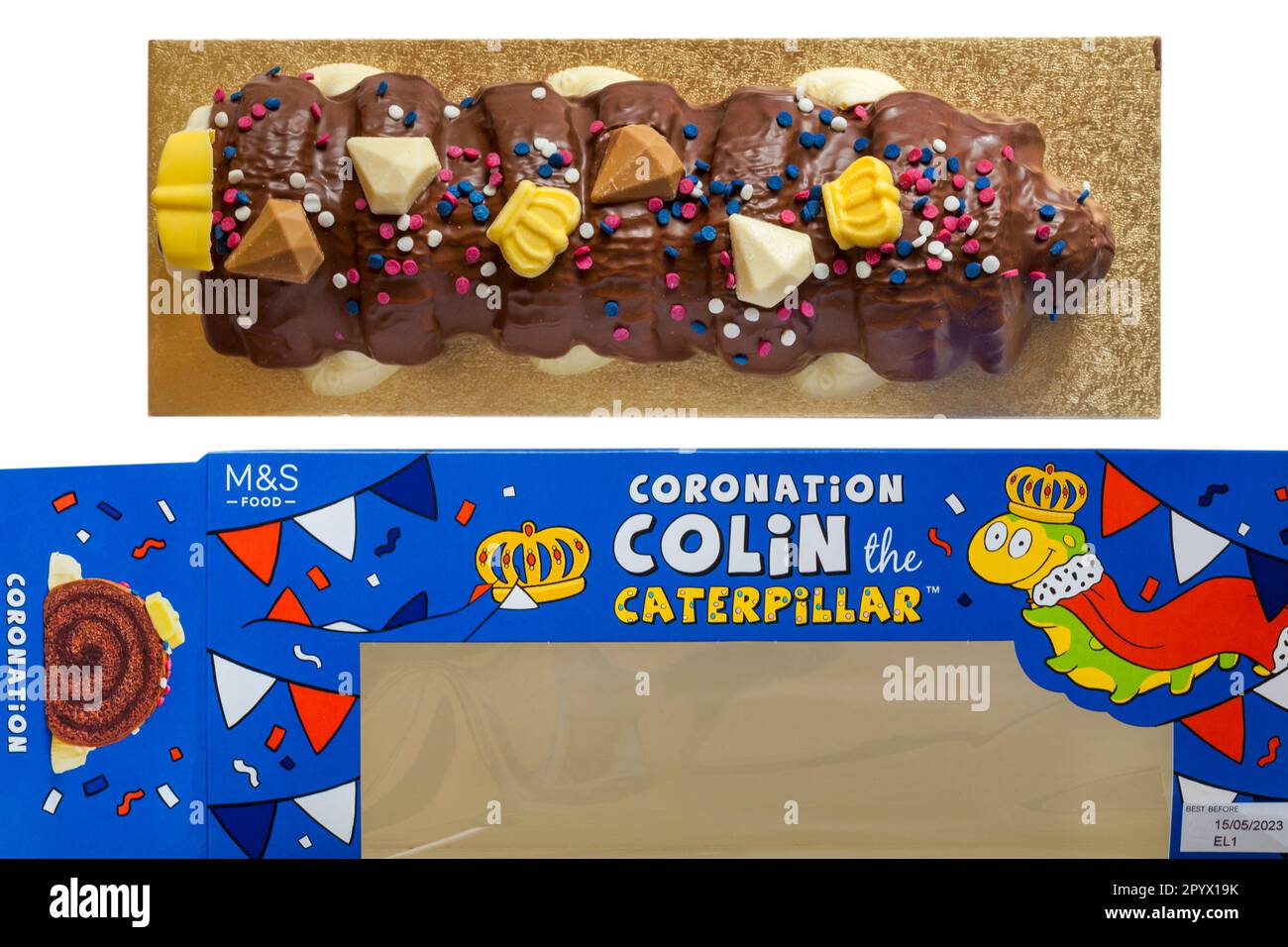 Coronation Colin the Caterpillar cake from Marks & Spencer M&S removed ...