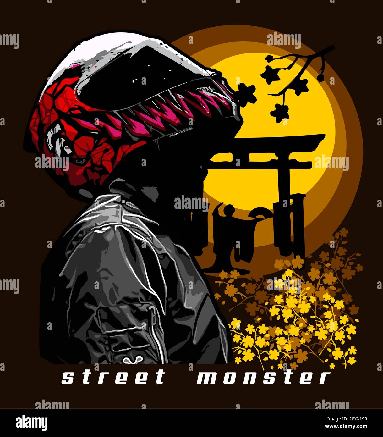 biker vector template Stock Vector Image & Art - Alamy