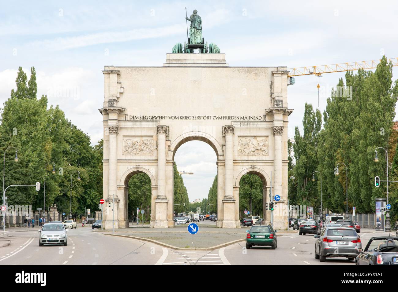 MUNICH, GERMANY - AUGUST 25: The Siegestor (Victory Gate) in Munich ...