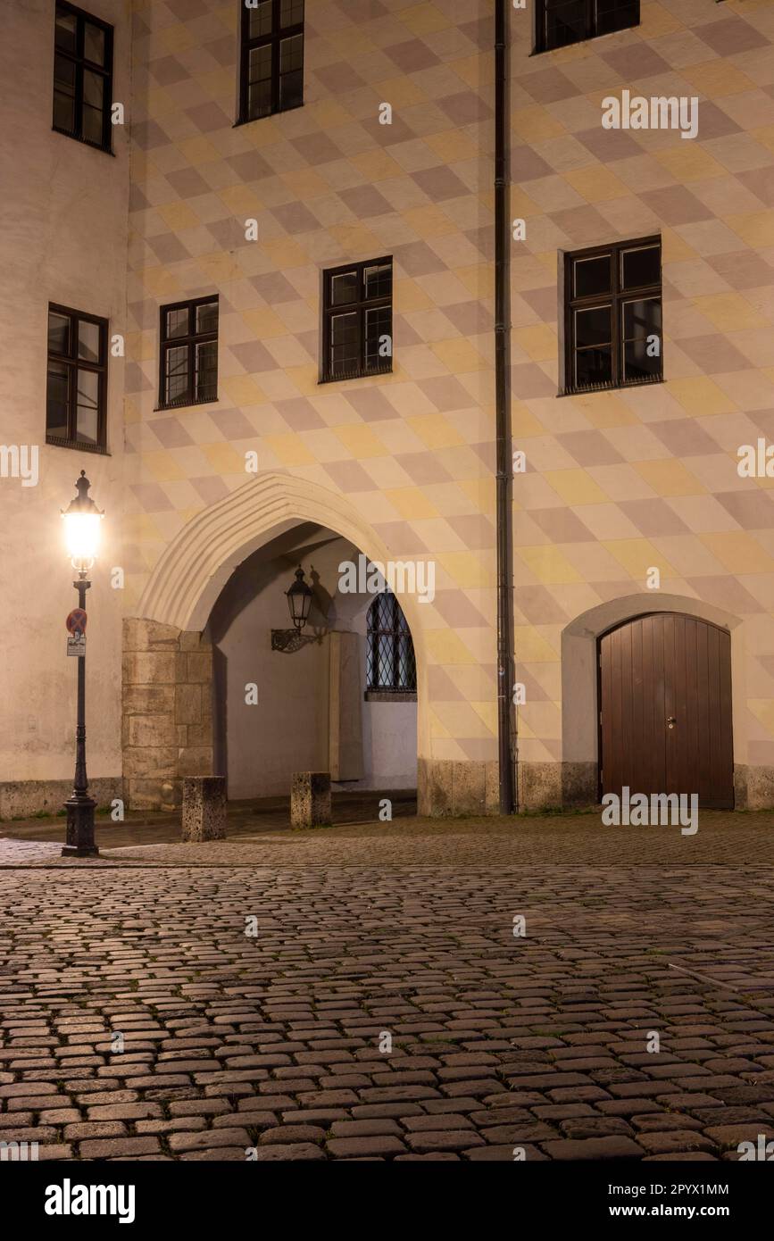 Gate in the Monkey Tower, Alter Hof, Munich, Bavaria, Germany Stock Photo - Alamy