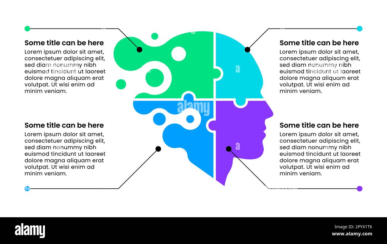 Infographic template with 4 options or steps. Creative mind. Can be ...
