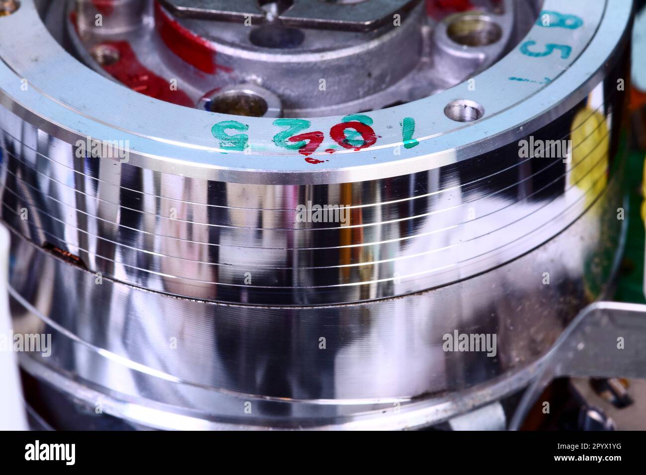 Macro view of a VHS video recorder head Stock Photo - Alamy