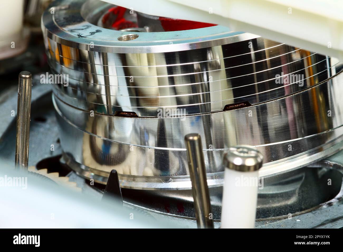 Macro view of a VHS video recorder head Stock Photo - Alamy