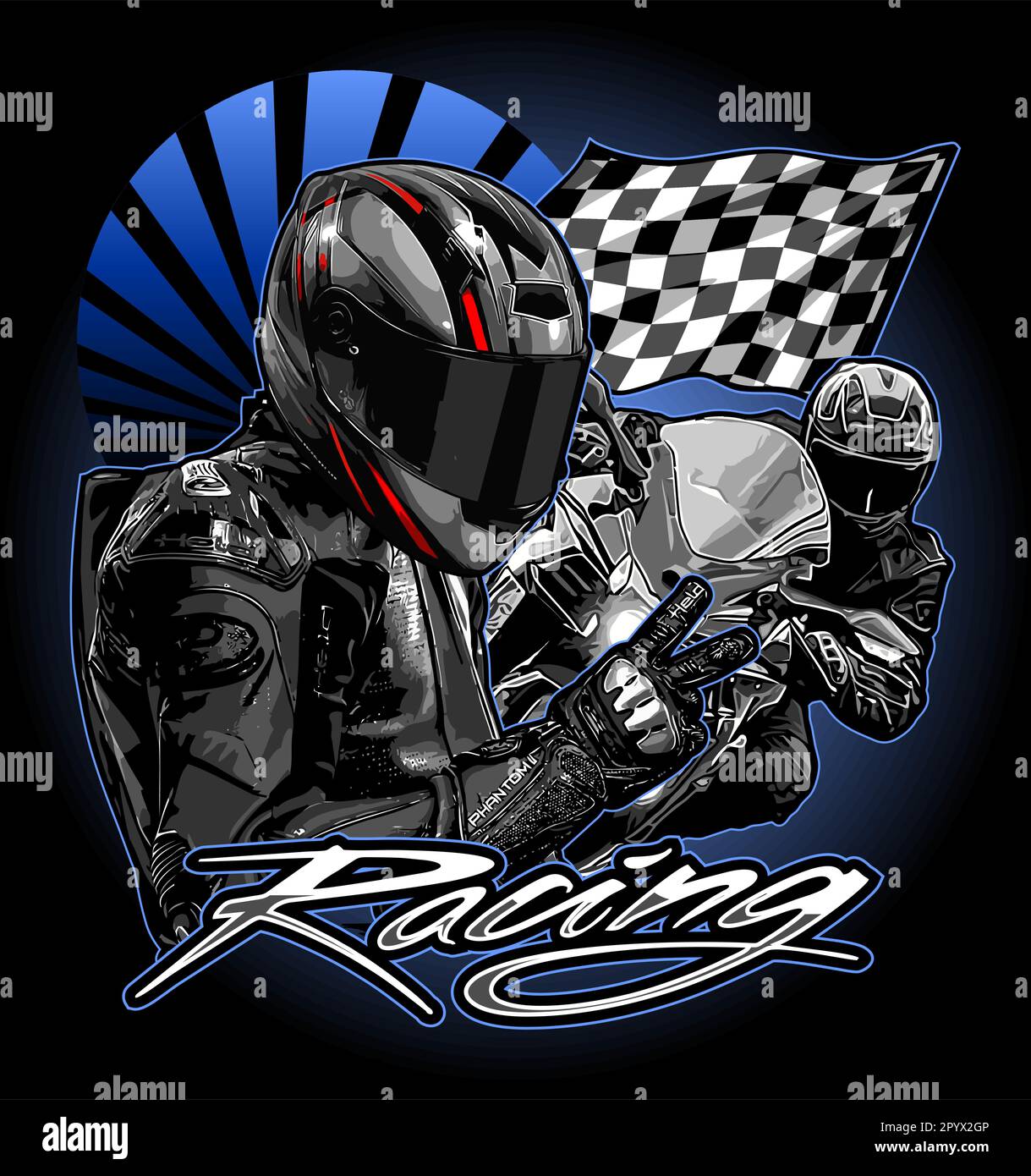 Back women biker Stock Vector Images - Alamy