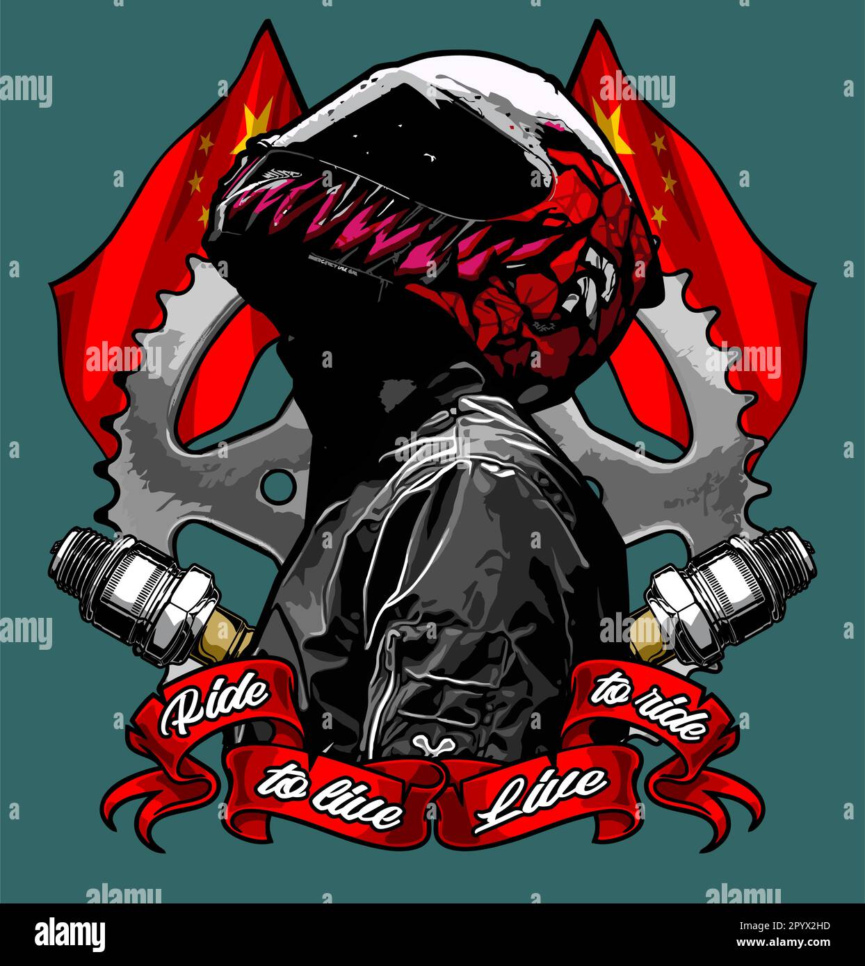 biker vector template Stock Vector Image & Art - Alamy
