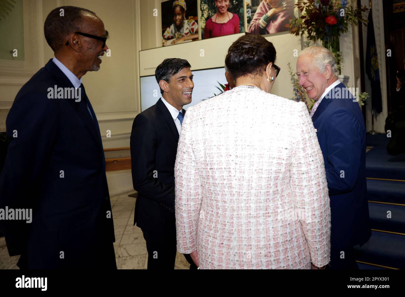 King Charles III (right) and Commonwealth Secretary General, Baroness ...