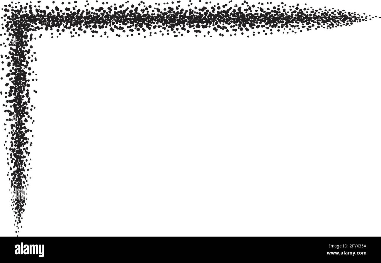 An L-shaped corner to use as a border for your designs, made with messy ...