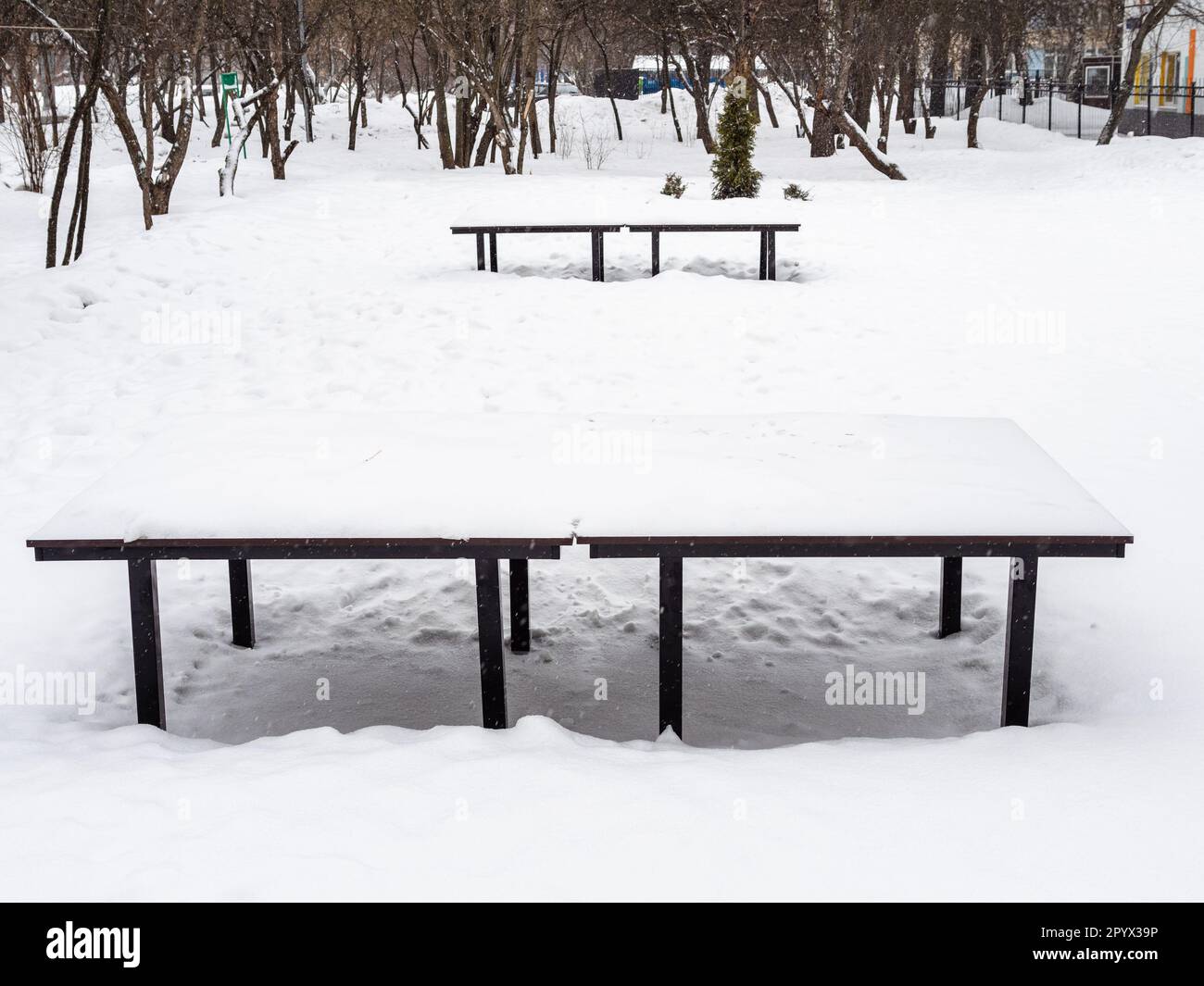 Outdoor table tennis tables hi-res stock photography and images - Alamy