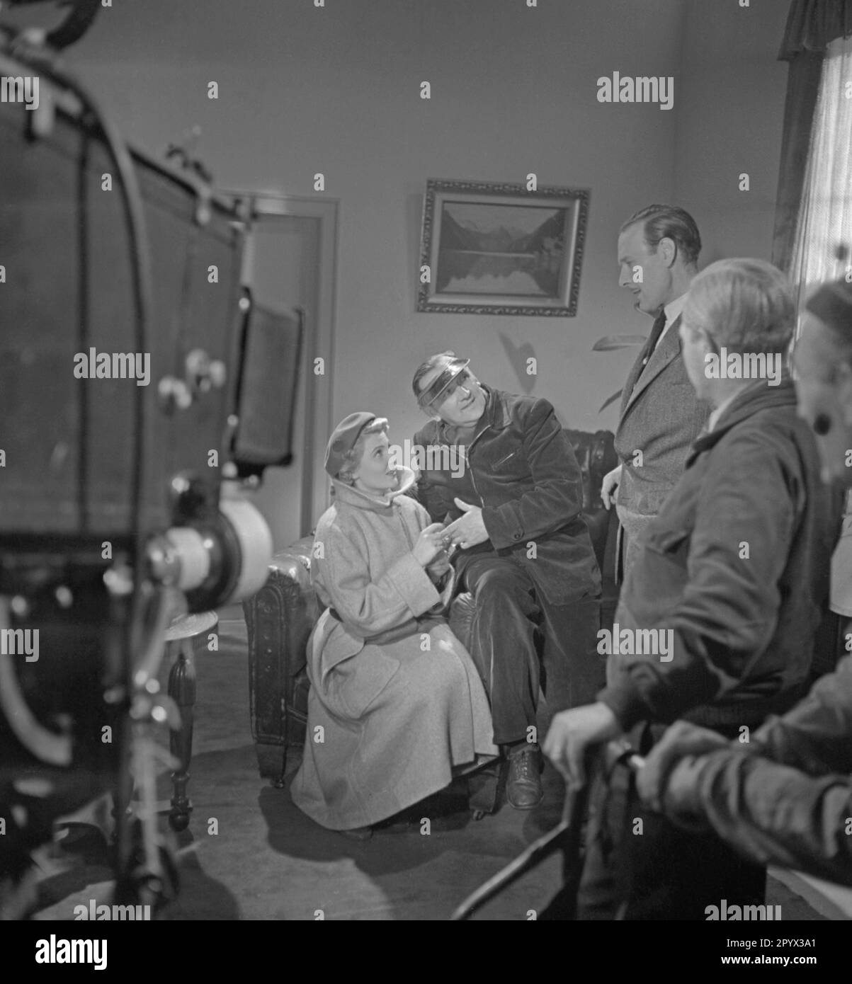 "The picture shows the shooting of the film ""Eva im Frack"" by Paul ...