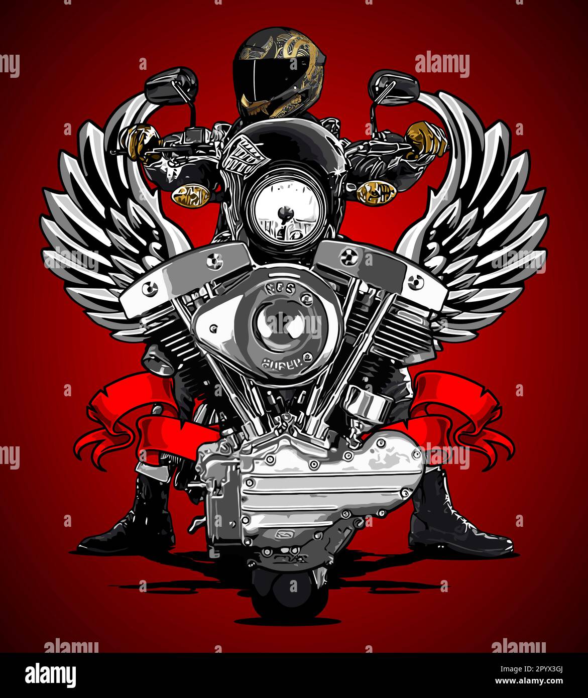 biker vector template Stock Vector Image & Art - Alamy