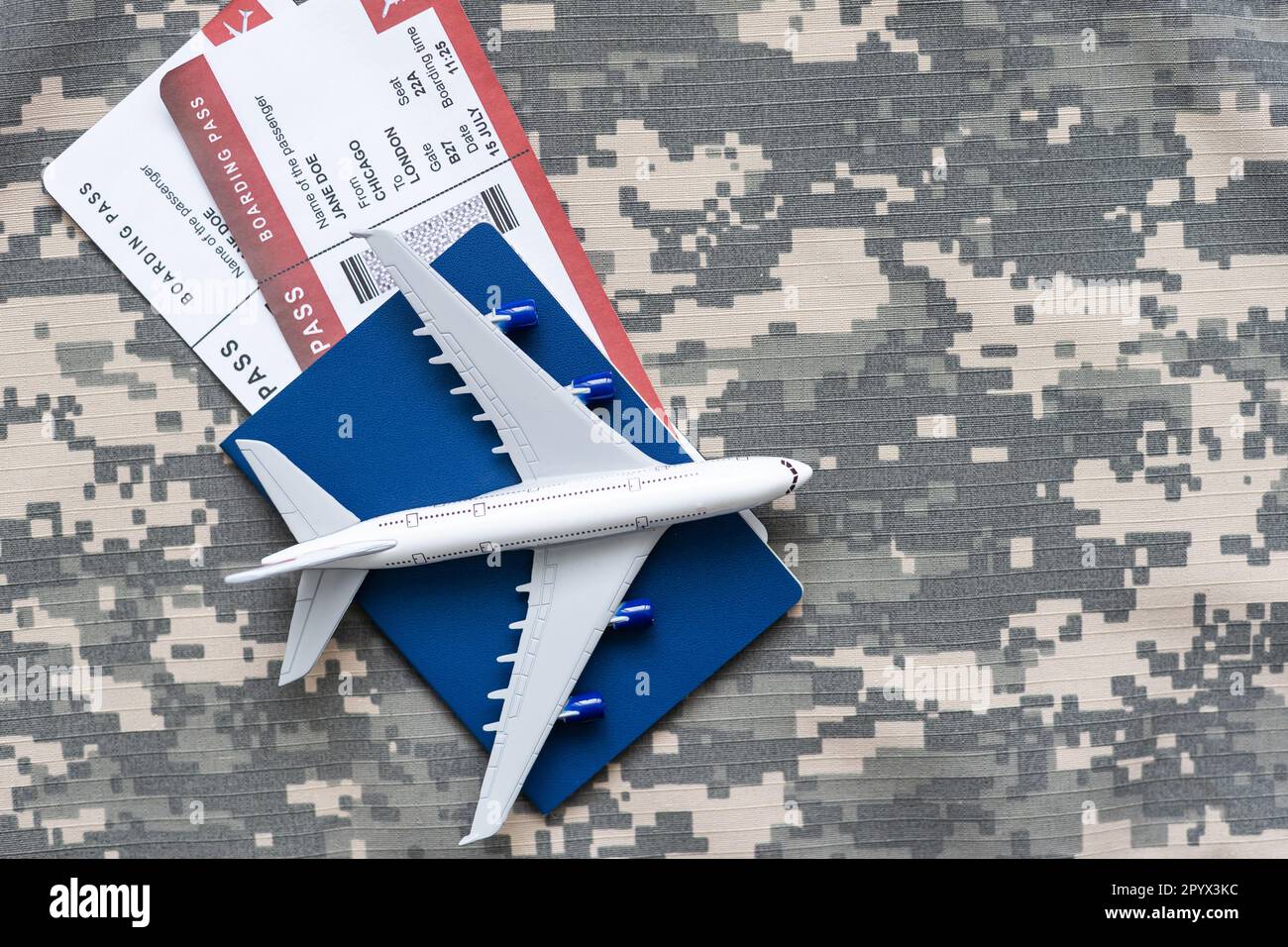 military uniform and tickets, camouflage Stock Photo - Alamy