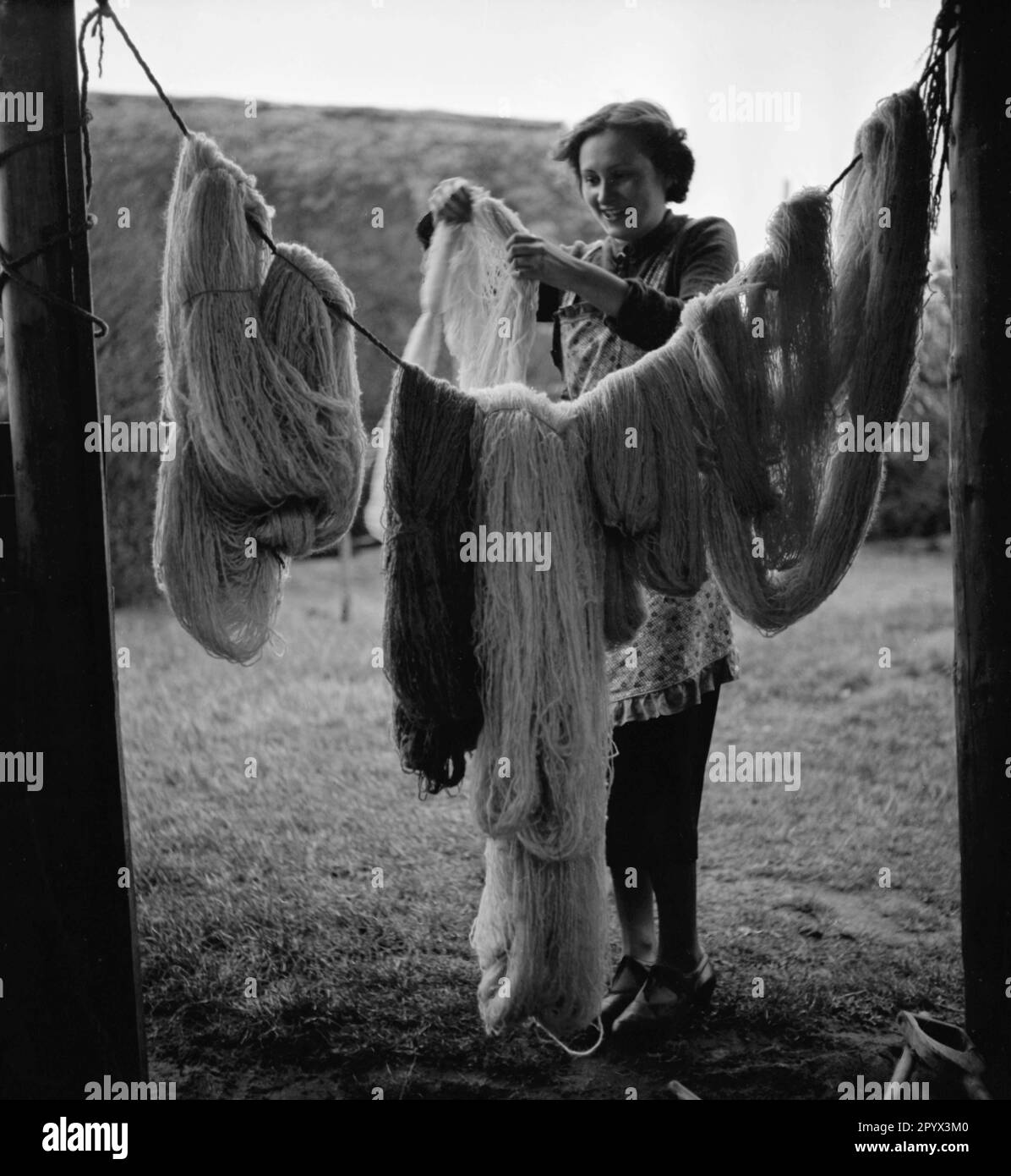 Young women are trained in weaving in the Baltic Sea resort of ...