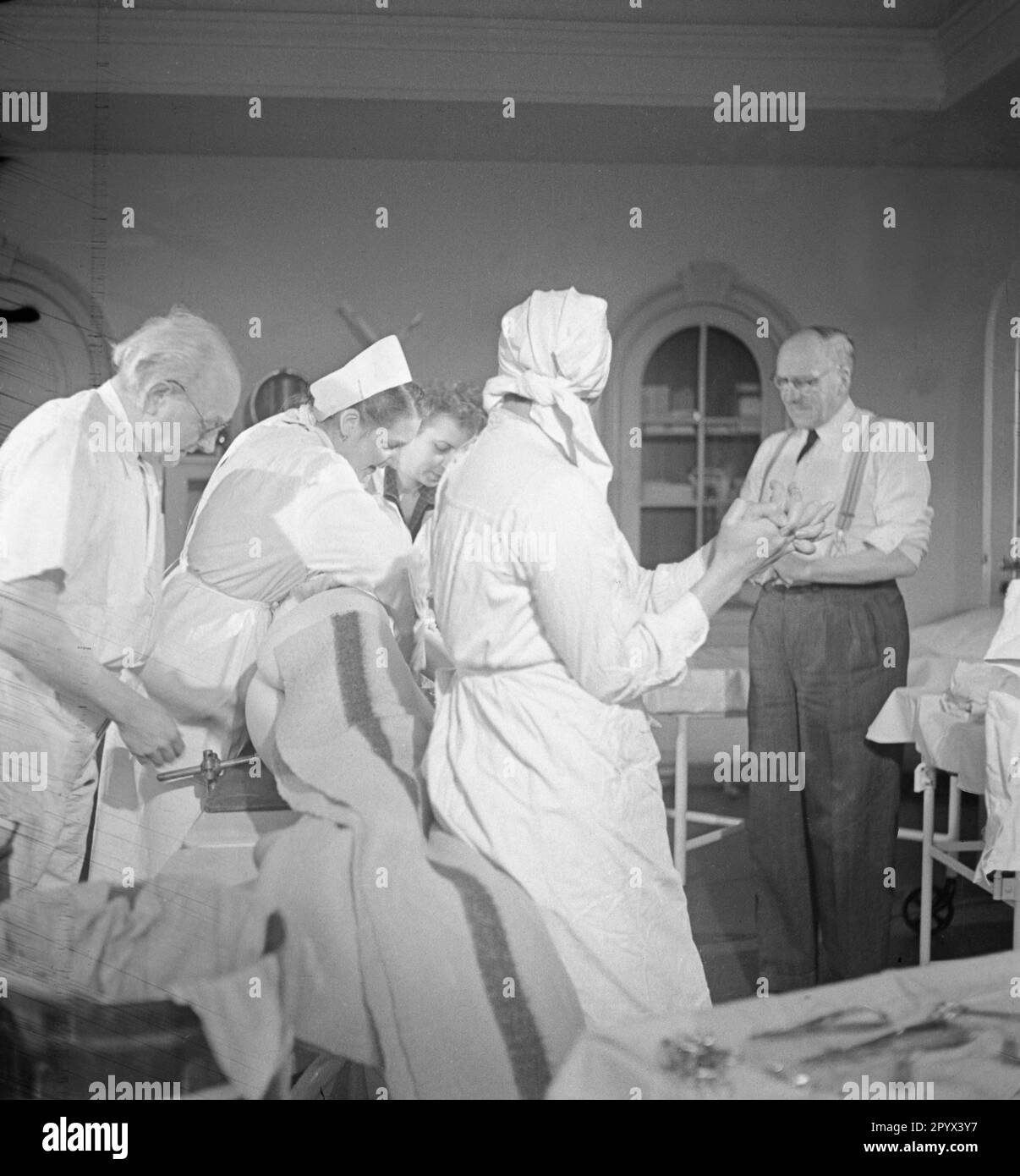 Professor Ferdinand Sauerbruch (right) and Julius Jungbluth (left ...