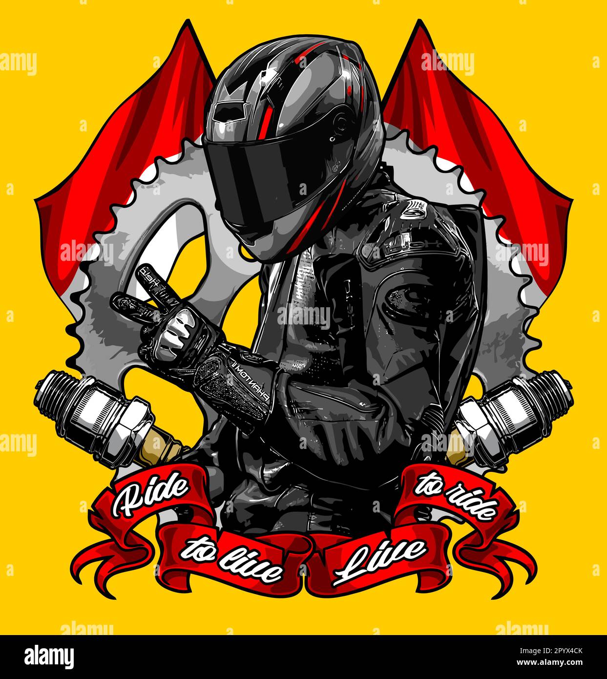 biker vector template Stock Vector Image & Art - Alamy