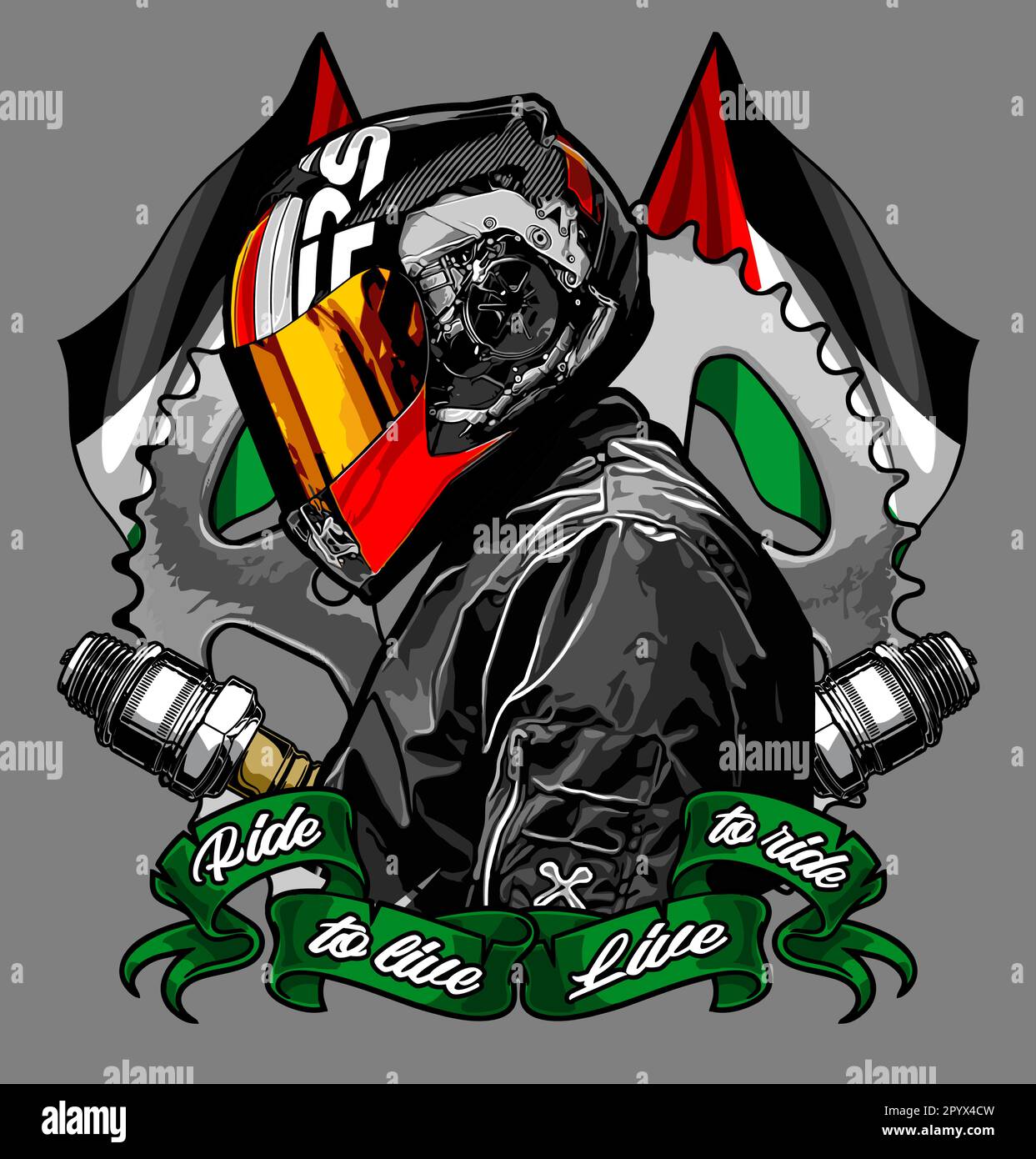 biker vector template Stock Vector Image & Art - Alamy