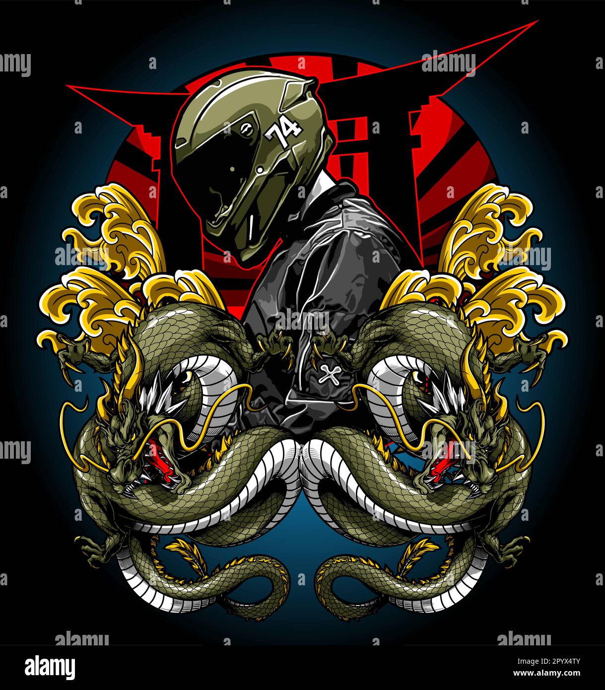 biker vector template Stock Vector Image & Art - Alamy