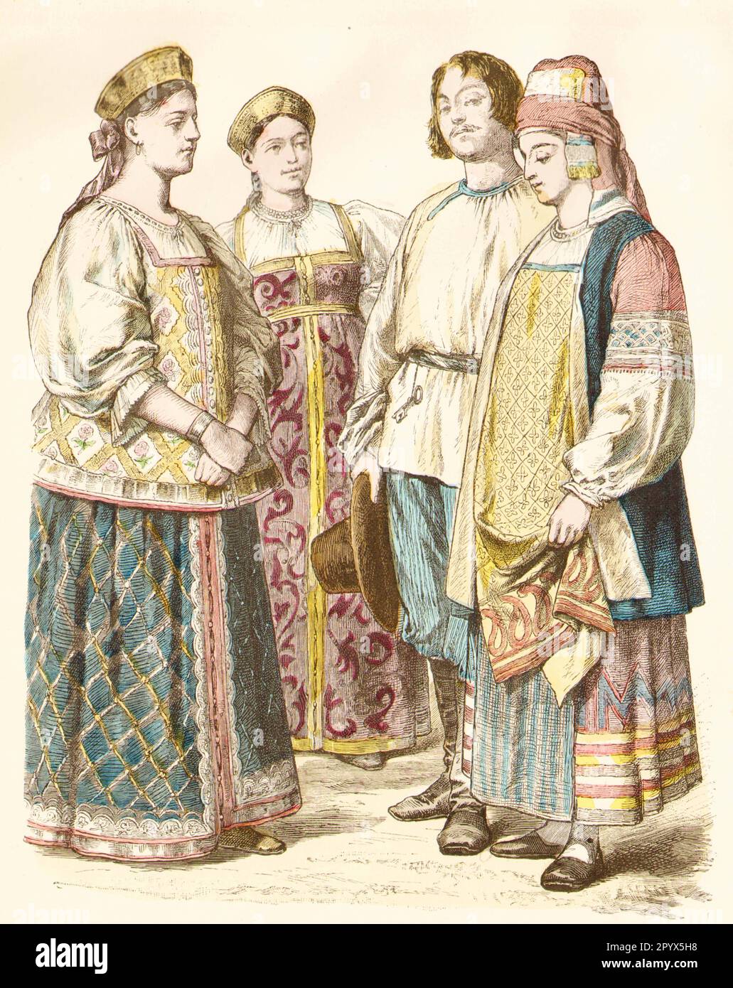 Inhabitants of the tsarist empire in contemporary clothes: people from ...