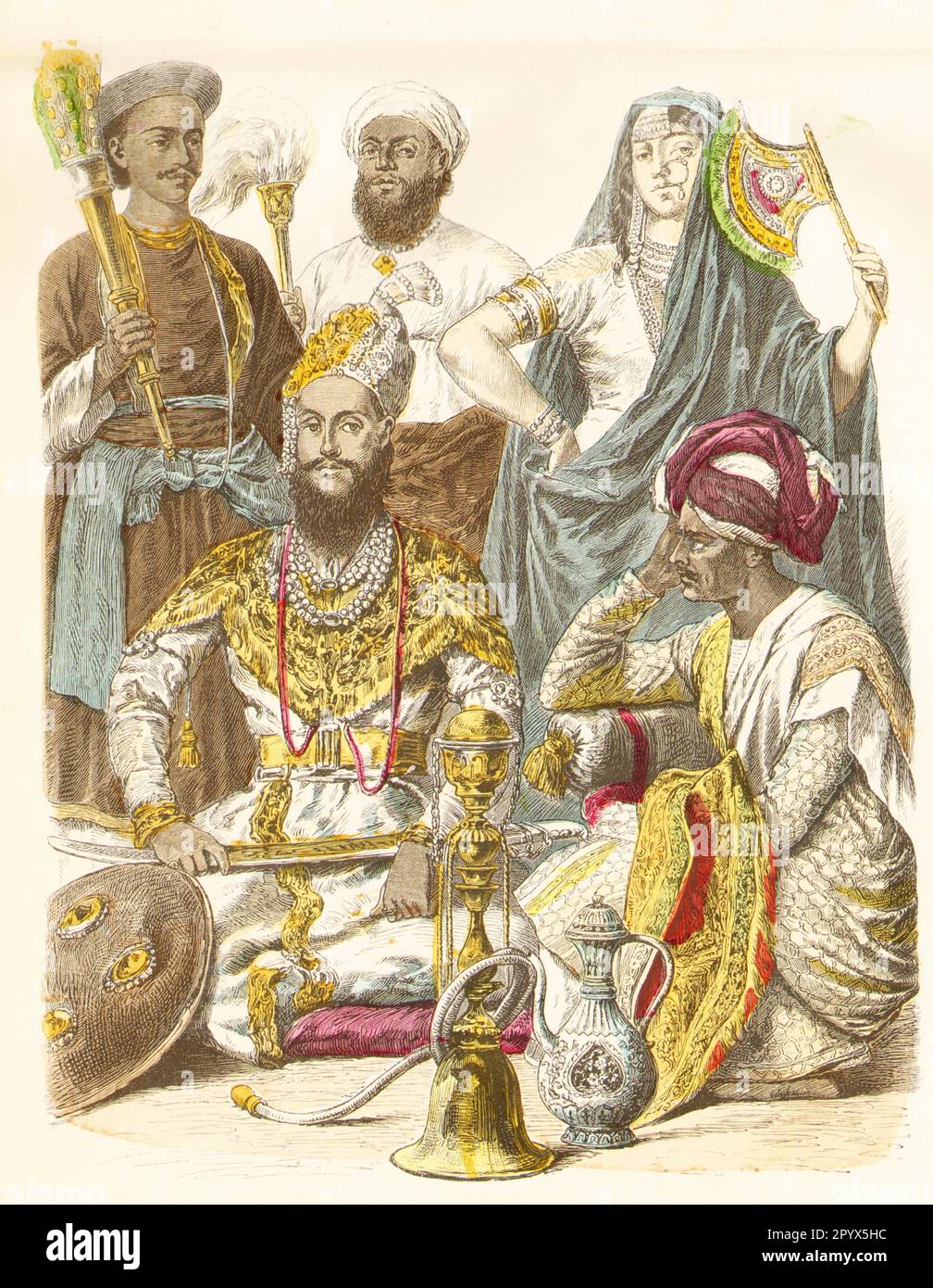 Inhabitants of the Indian subcontinent in contemporary dress: King of ...