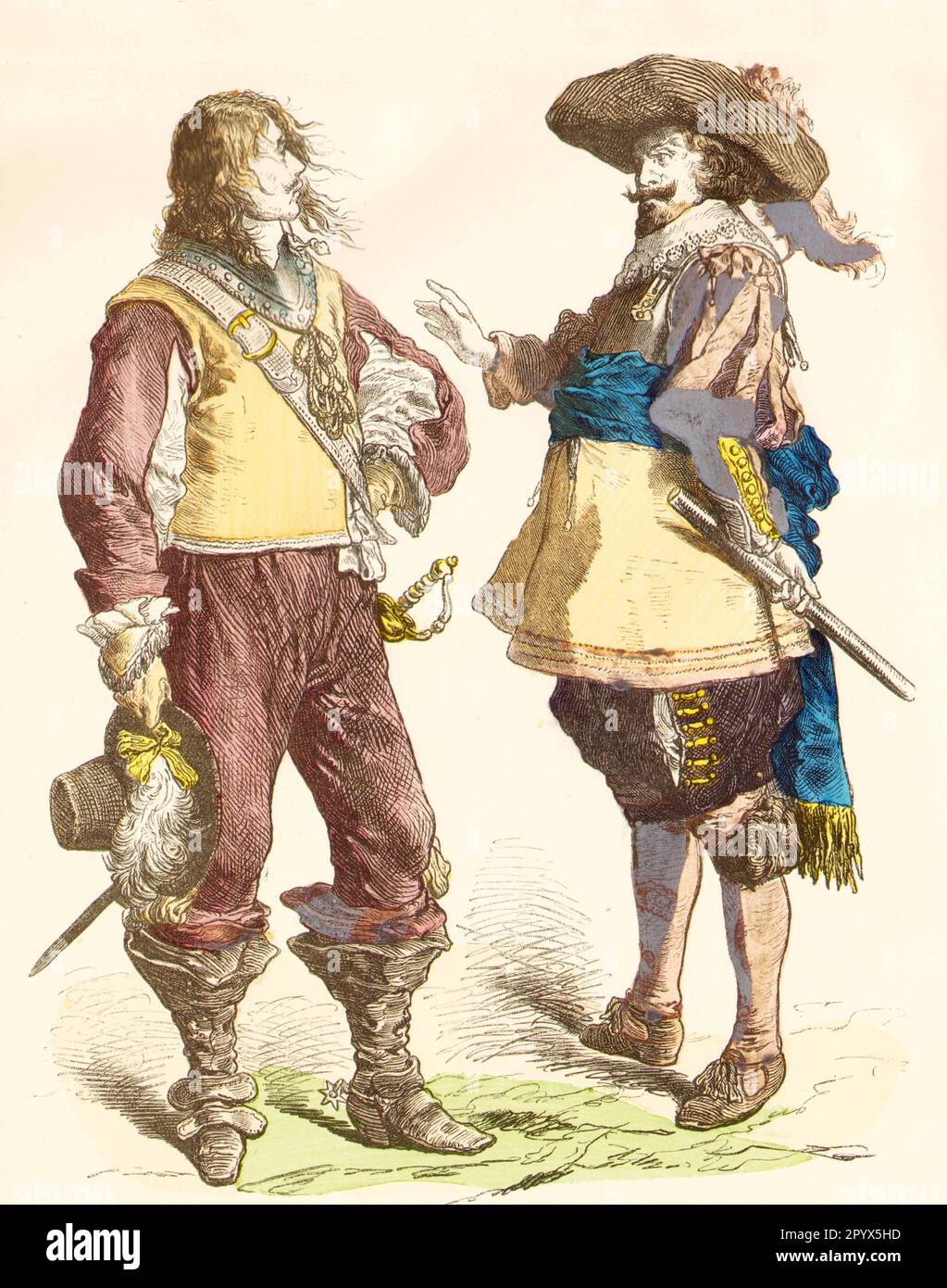 Englishman and Fleming from Flanders in contemporary dress, ca. 1630 ...