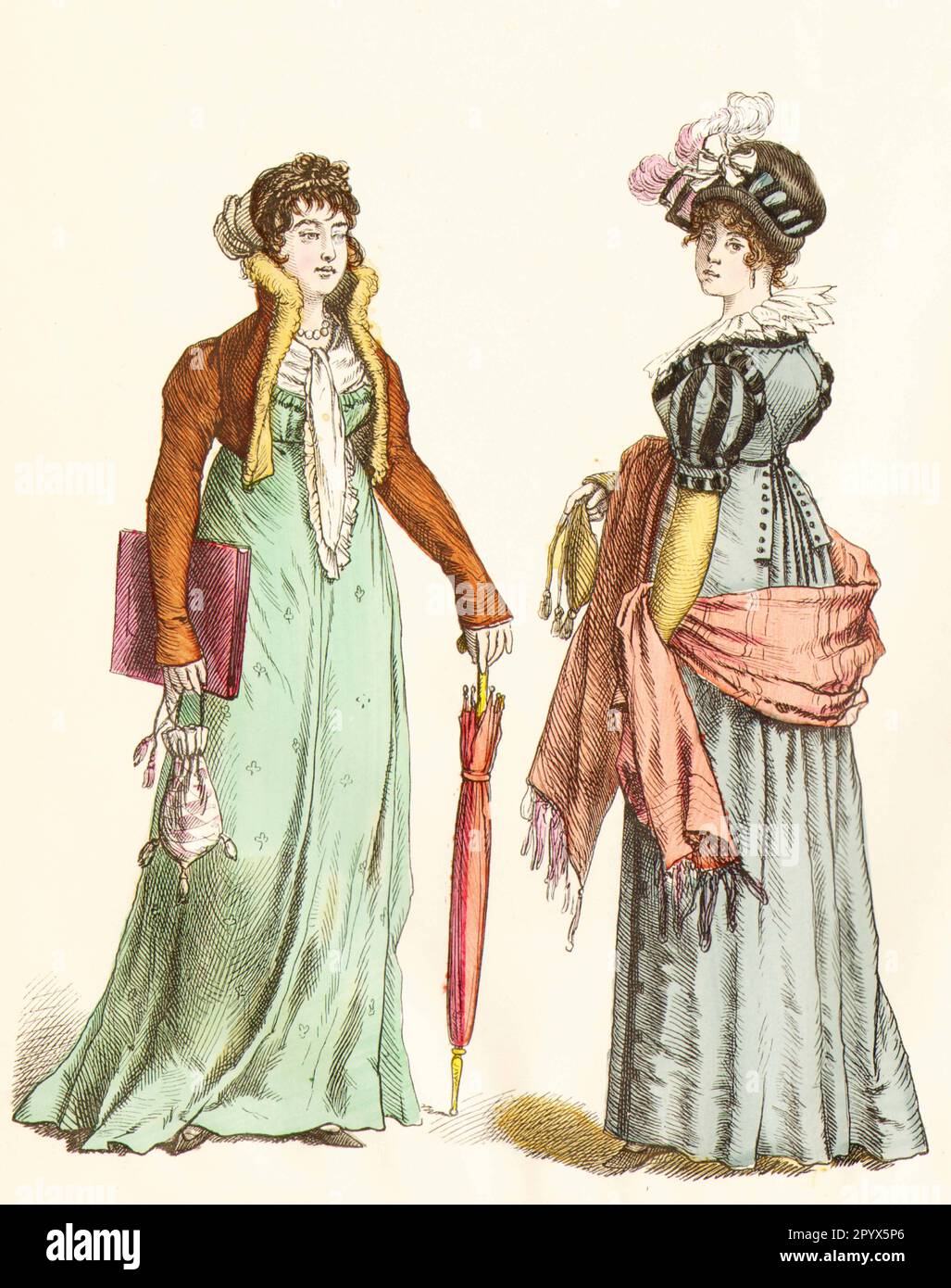 Ladies in contemporary clothes, Central Europe, 19th century: Ladies in ...