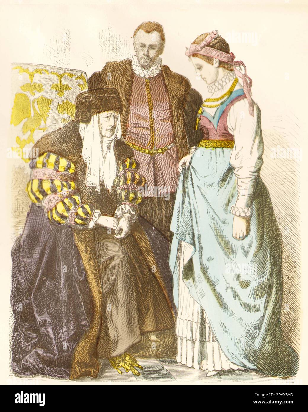 Polish noblemen in contemporary dress. [automated translation] Stock Photo - Alamy