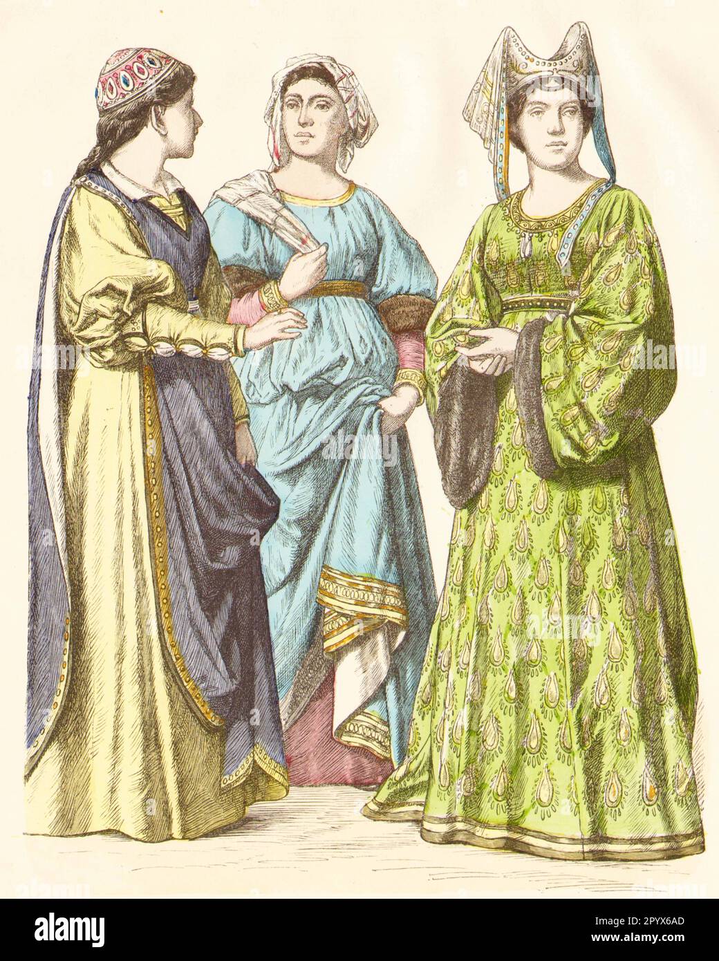 Noble Italian women in contemporary costume. [automated translation ...