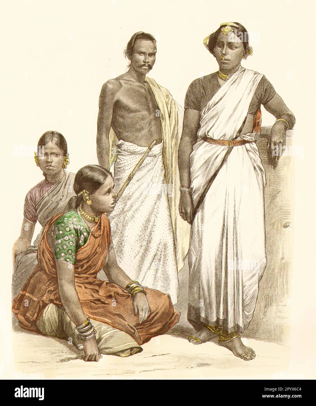 People in eastern India in contemporary costume - Kling Hindu ...