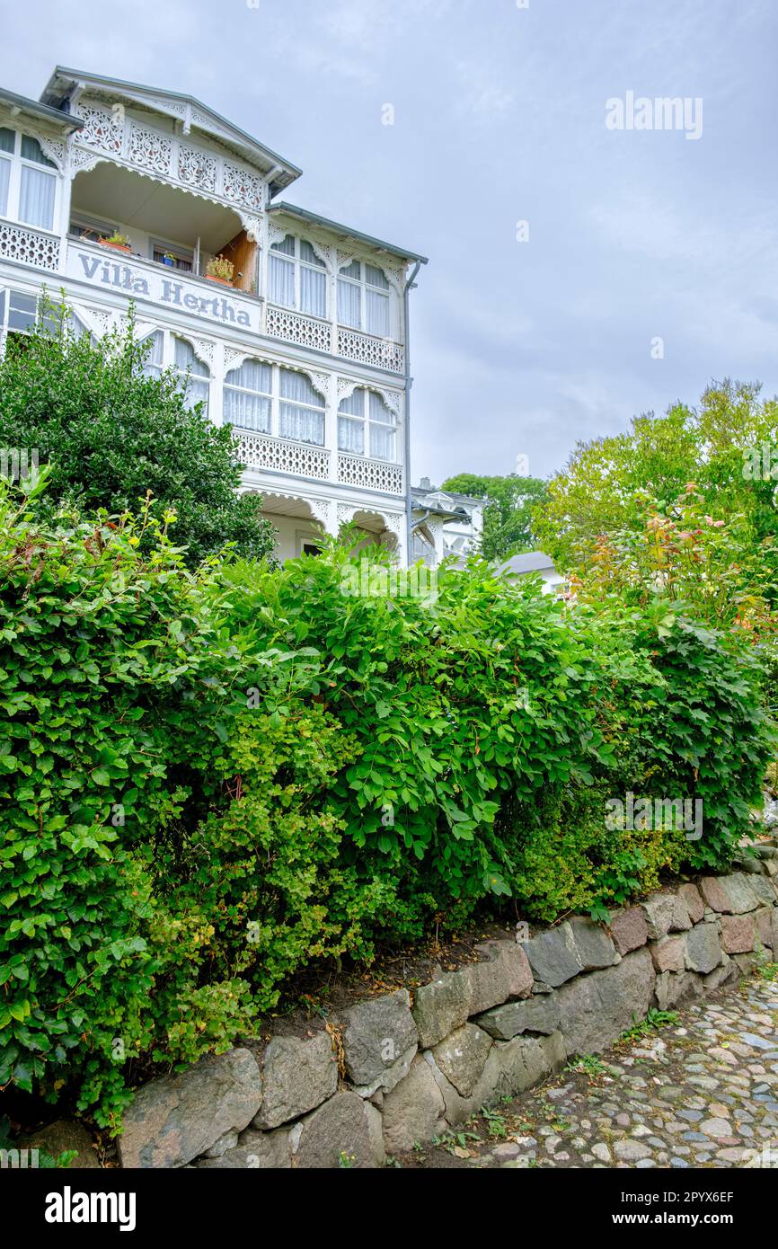 Exterior view of Villa Hertha in the villa district above the harbour ...