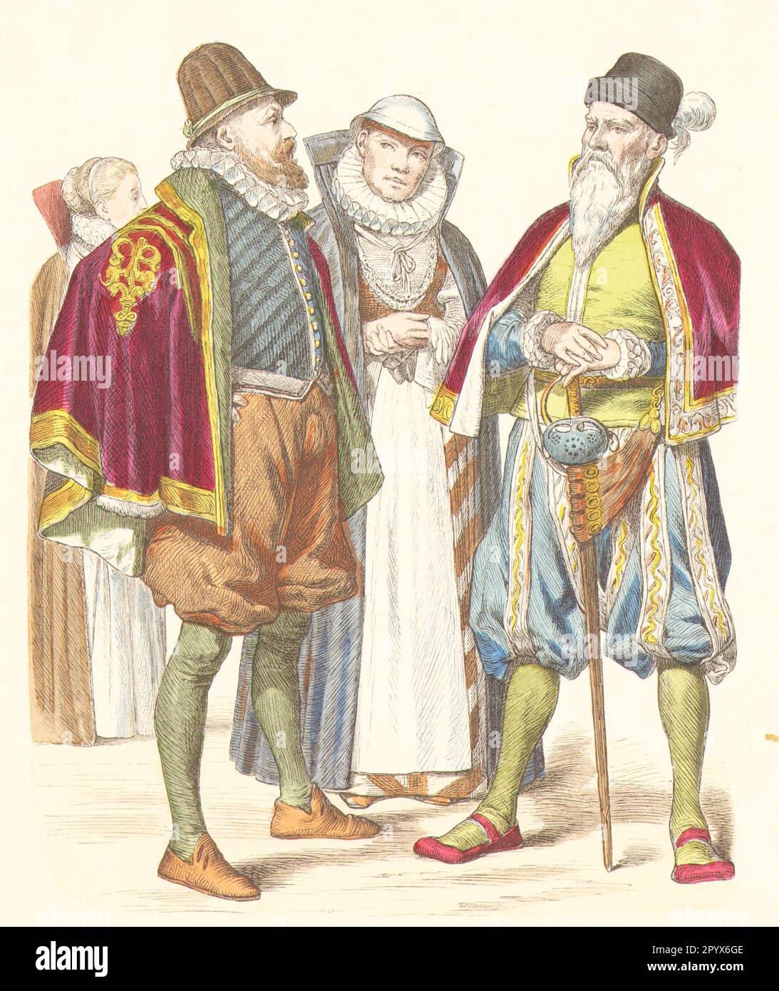 Citizens in the contemporary costume, ca. 1590. [automated translation ...