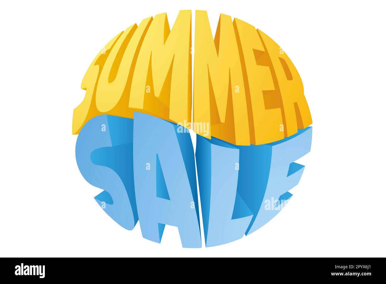 Summer sale logo isolated on a white background - business design theme ...