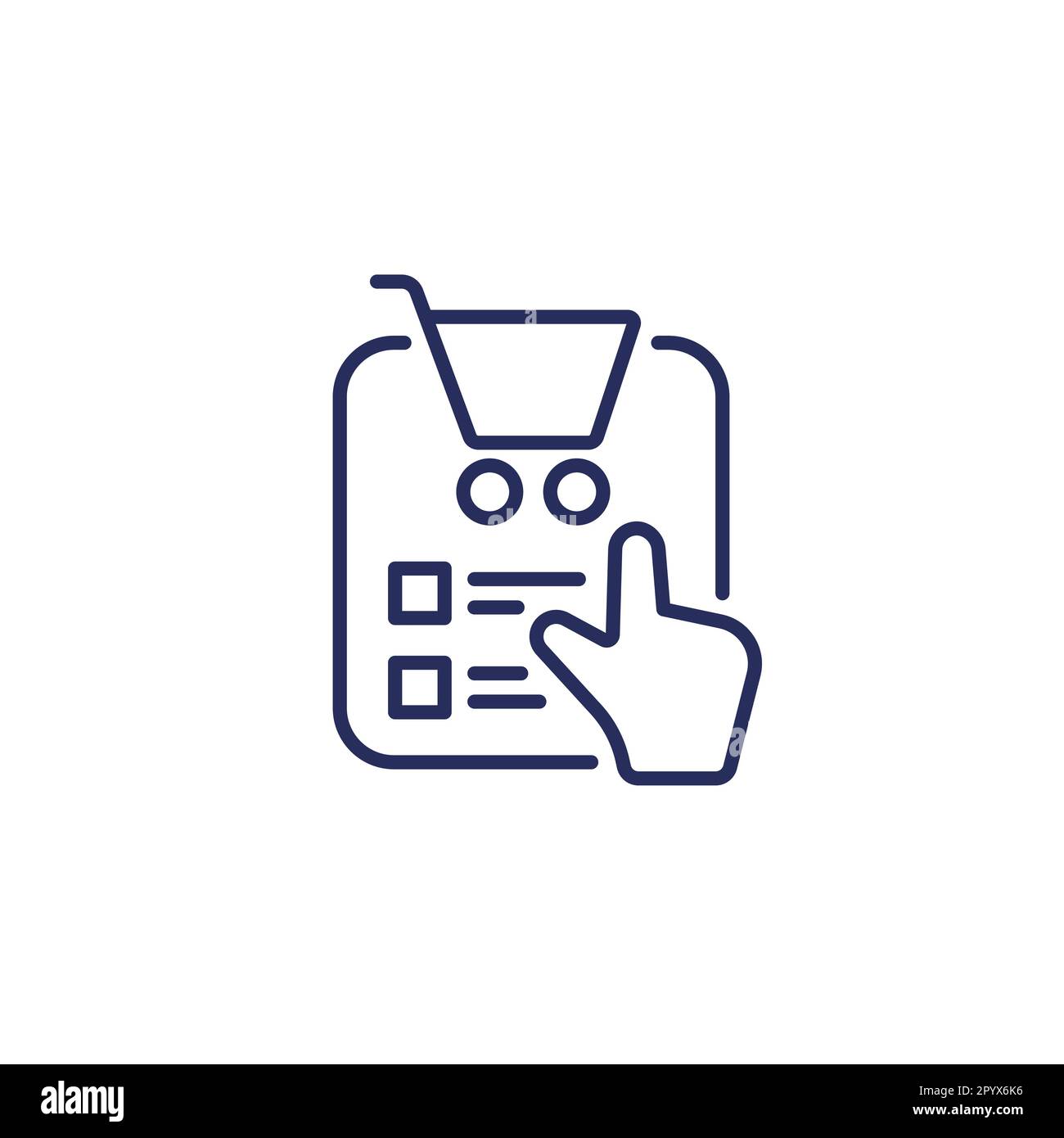 Order list line icon, vector Stock Vector Image & Art - Alamy