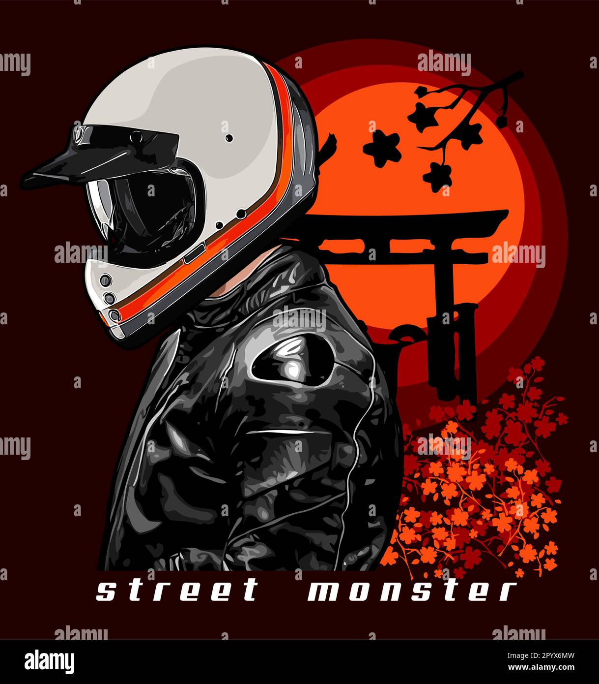 biker vector template Stock Vector Image & Art - Alamy