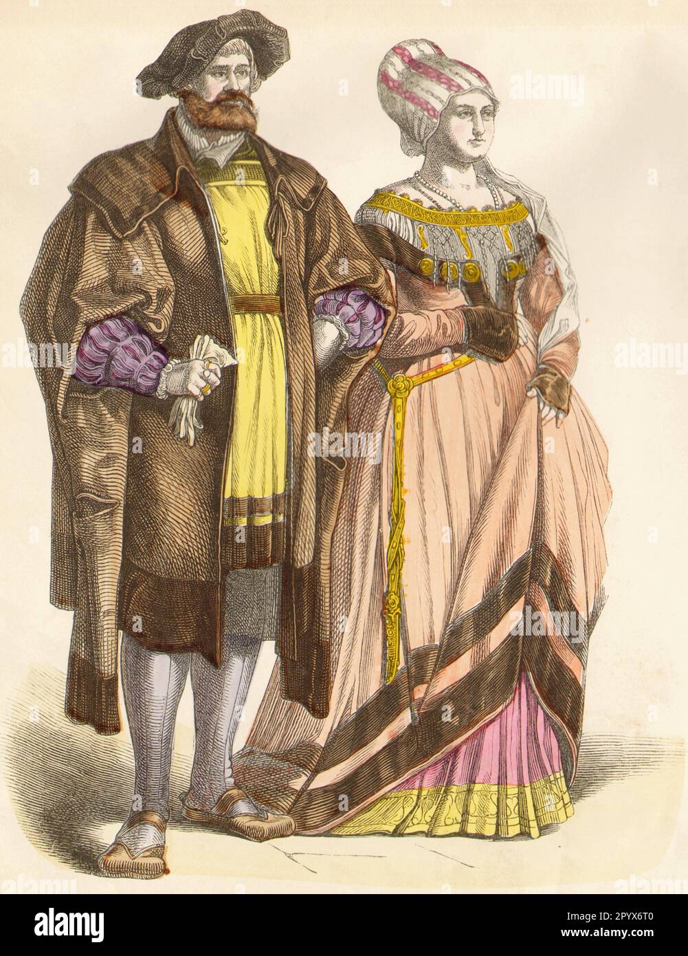 Patricians in the clothes of the time, first third of the 16th century ...