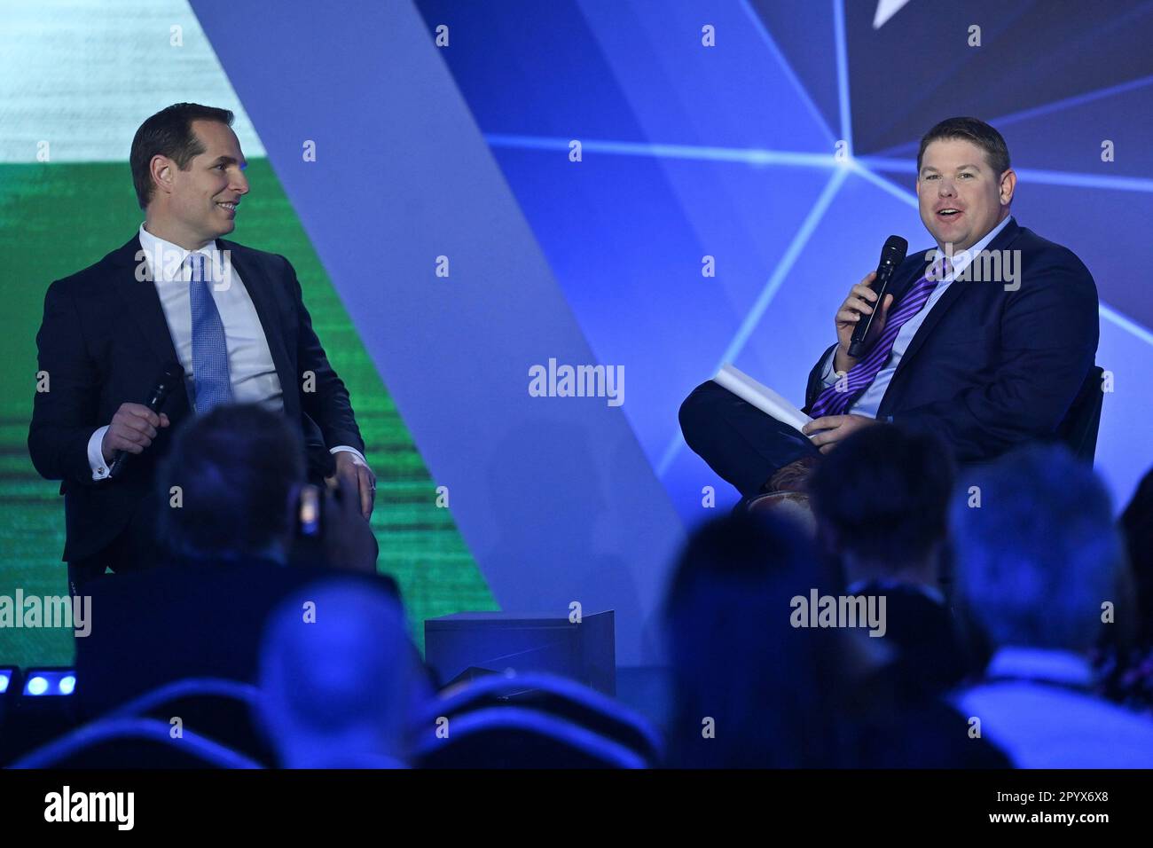Former Deputy Leader of USAID Peter Marocco, left, and U.S. talk show ...