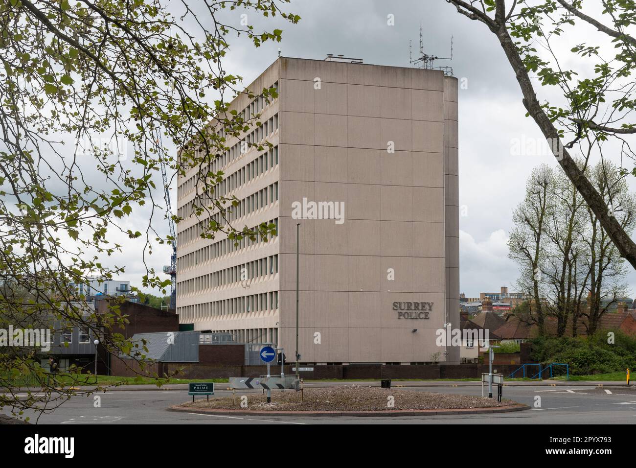Surrey Police Station building in Guildford town, Surrey, England, UK ...