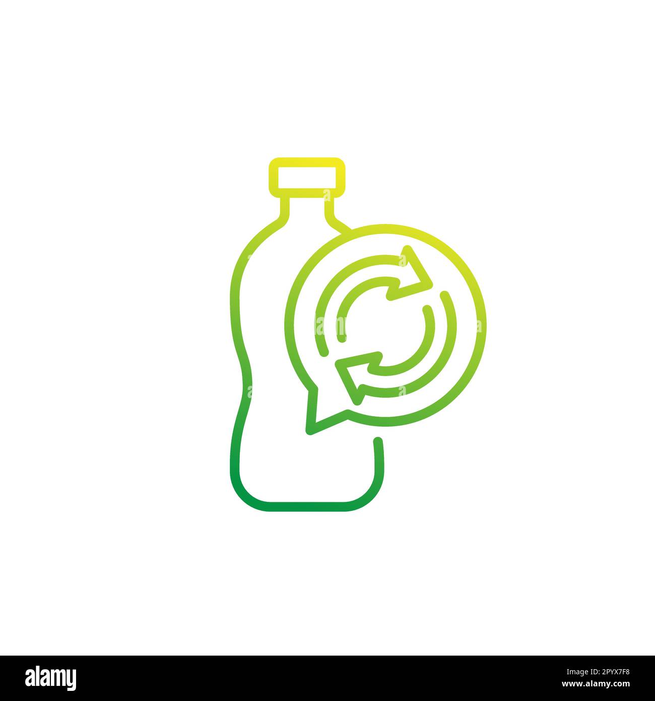 plastic bottle recycling line icon, vector Stock Vector Image & Art - Alamy
