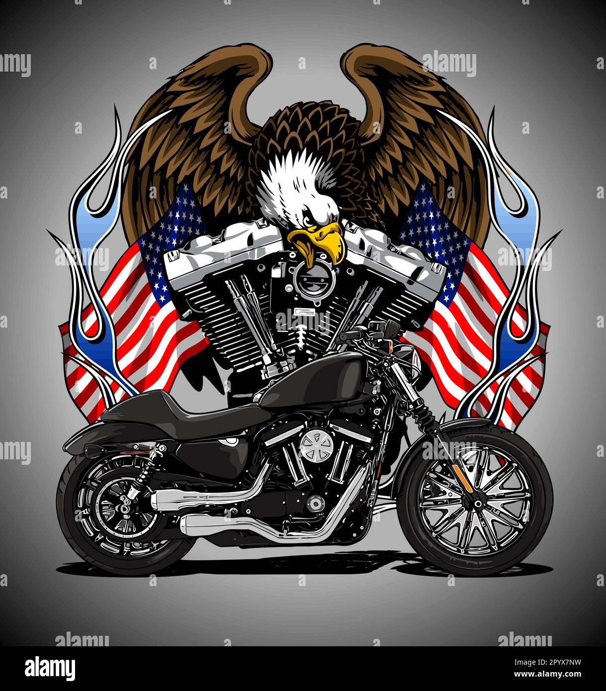 Classic v twin Stock Vector Images - Alamy