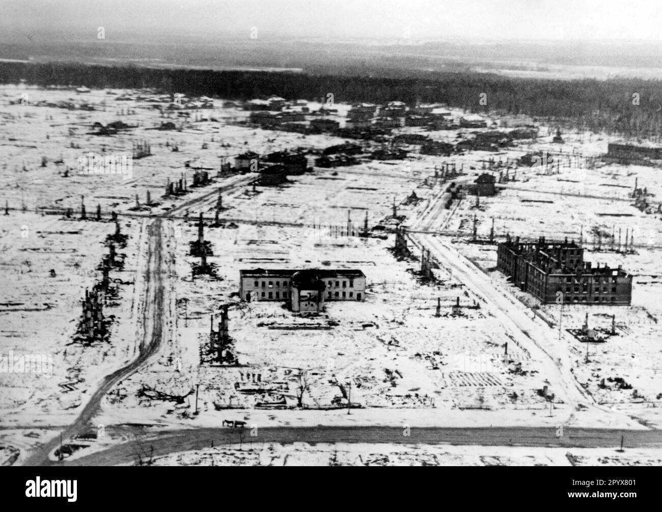 Aerial photo of the city of Vyazma taken from a German reconnaissance ...