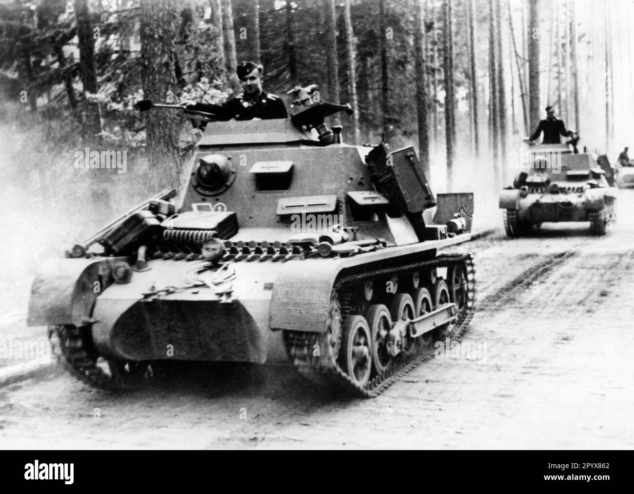 Two small tank command vehicles on the base of Panzer I in the area of ...