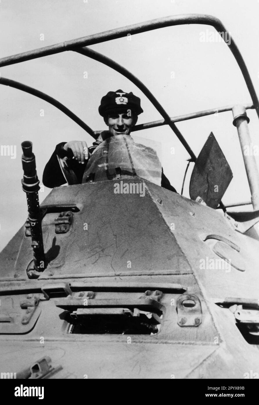 German armored scout car (presumably Sdkfz. 263) during the French ...