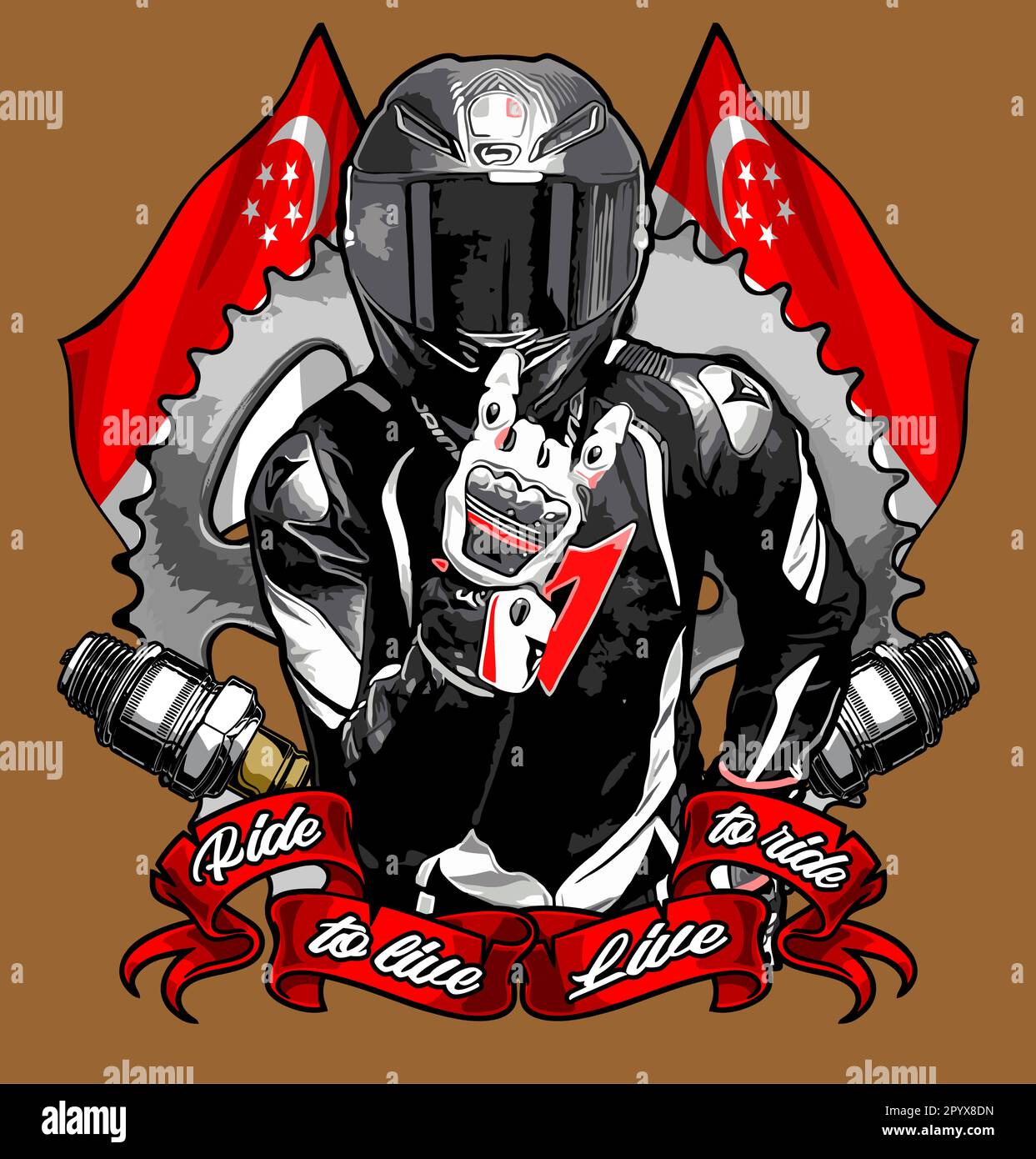 biker vector template Stock Vector Image & Art - Alamy