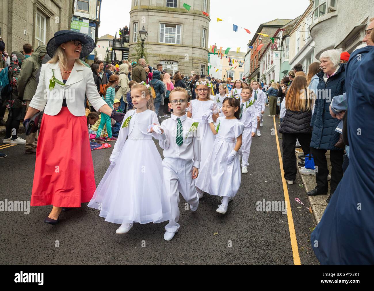 Helston,Cornwall,5th May 2023,Flora Day which is an ancient spring ...