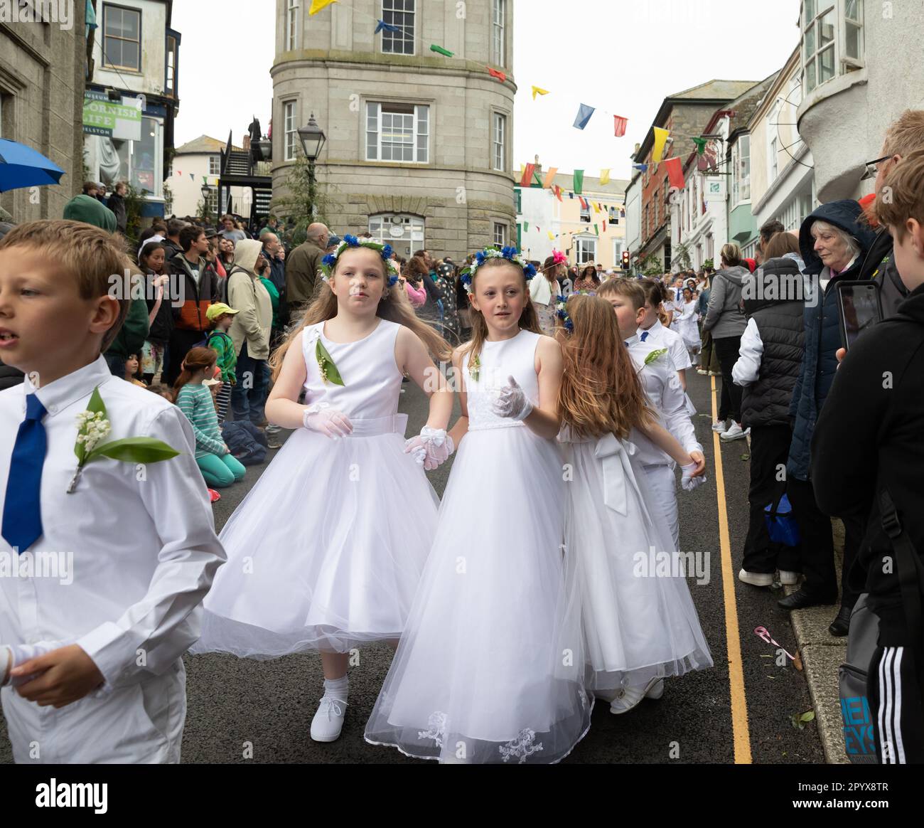 Helston,Cornwall,5th May 2023,Flora Day which is an ancient spring ...