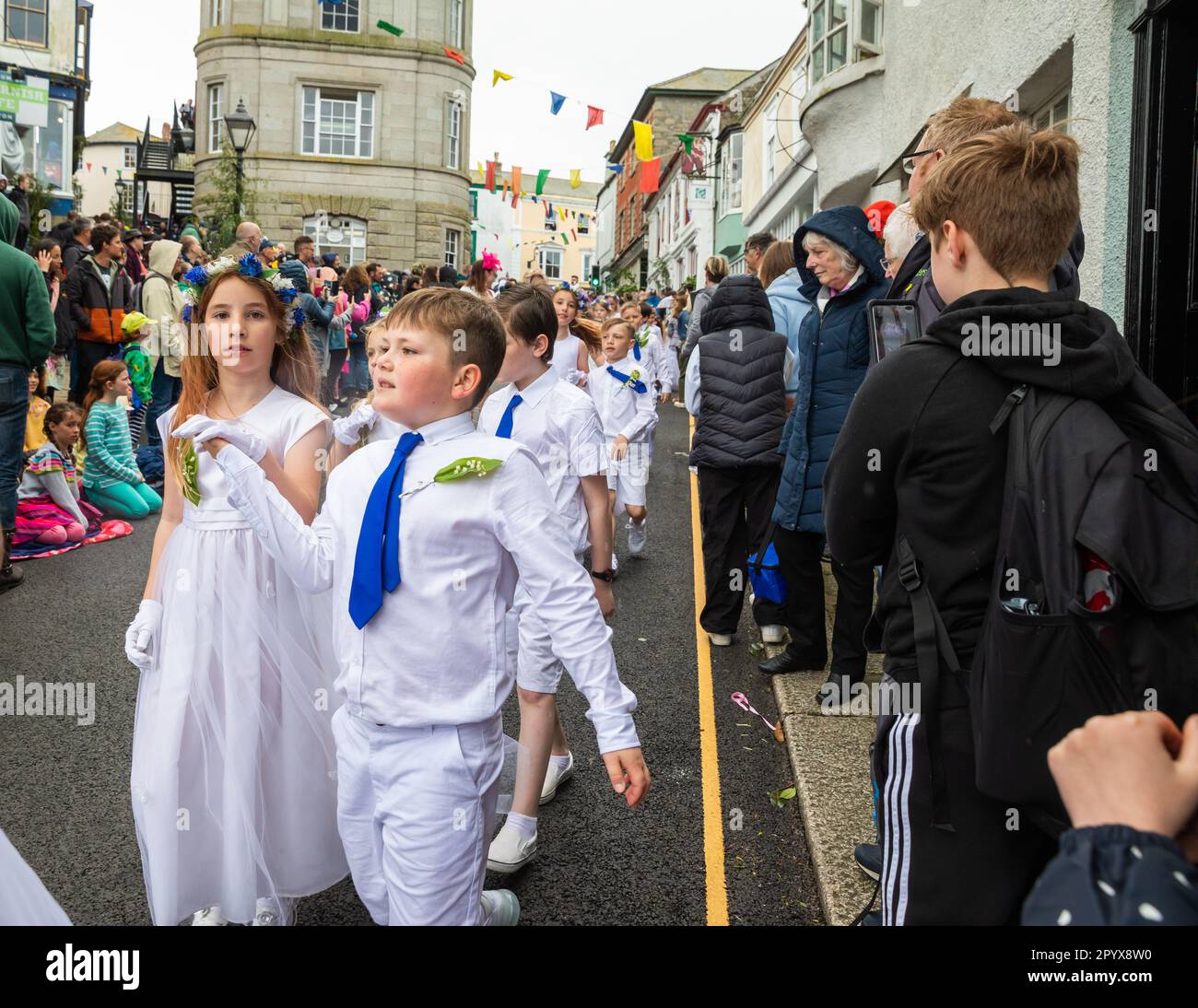 Helston,Cornwall,5th May 2023,Flora Day which is an ancient spring ...