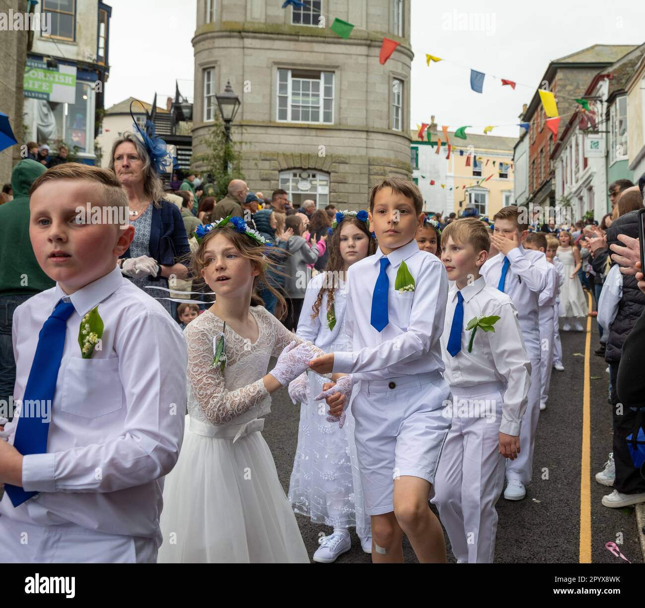 Helston,Cornwall,5th May 2023,Flora Day which is an ancient spring ...