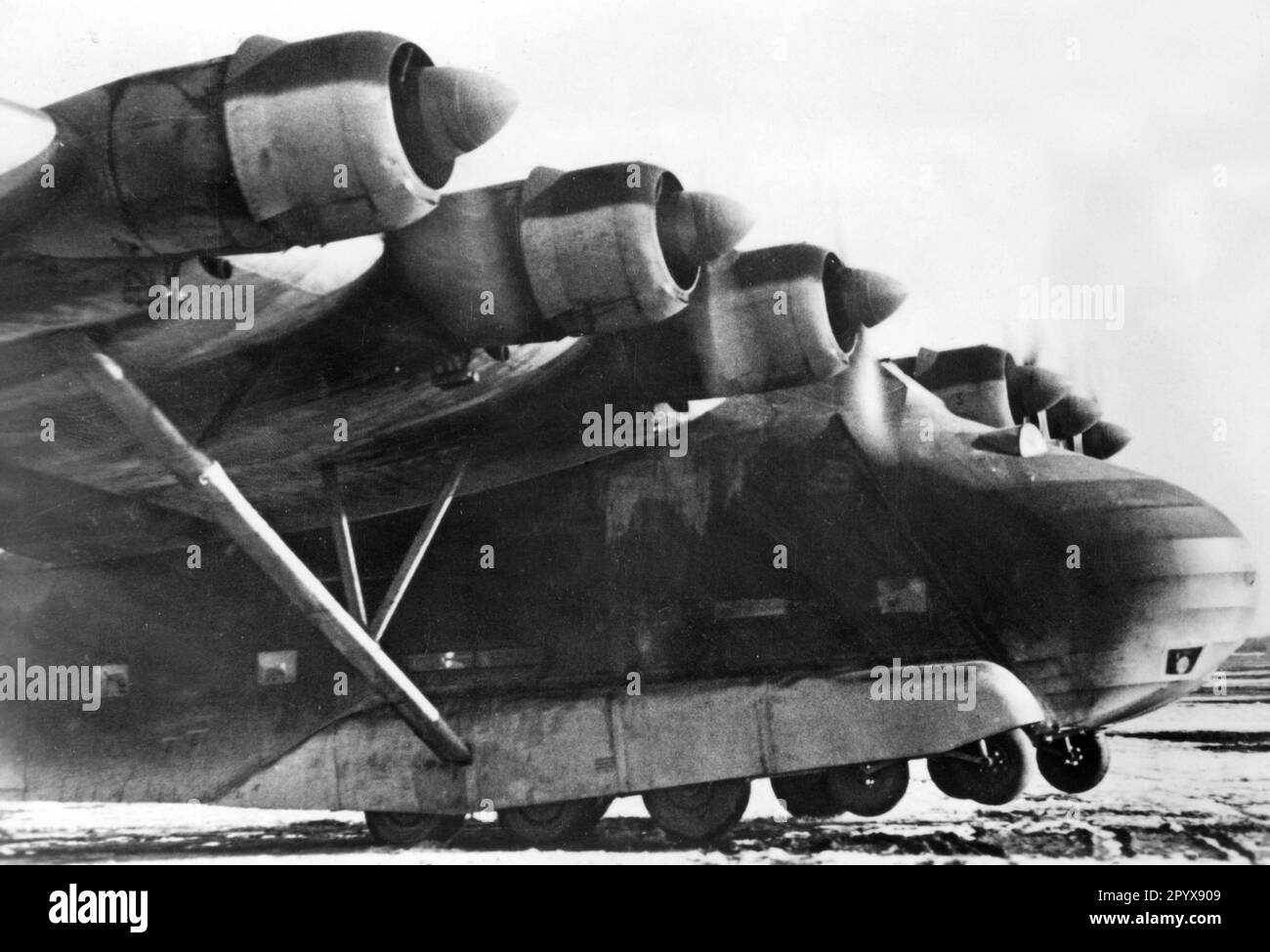 "Transport aircraft Messerschmitt Me 323 ""Gigant"" at the Strart. Photo: Müller-Böchl ...