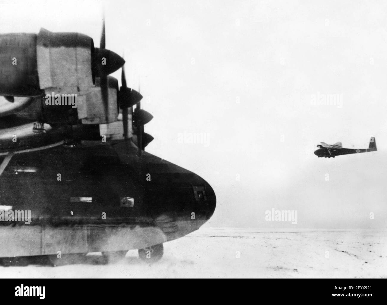 "Transport aircraft Messerschmitt Me 323 ""Gigant"" on an airfield on the Eastern Front. Photo ...