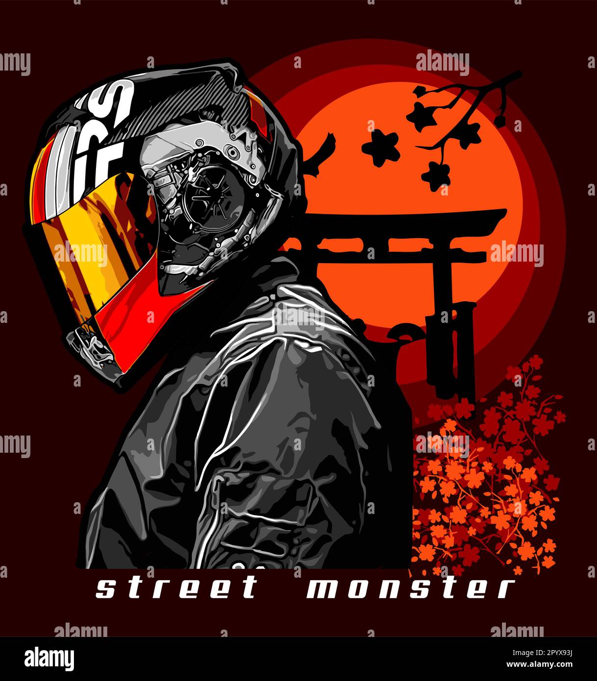 biker vector template Stock Vector Image & Art - Alamy